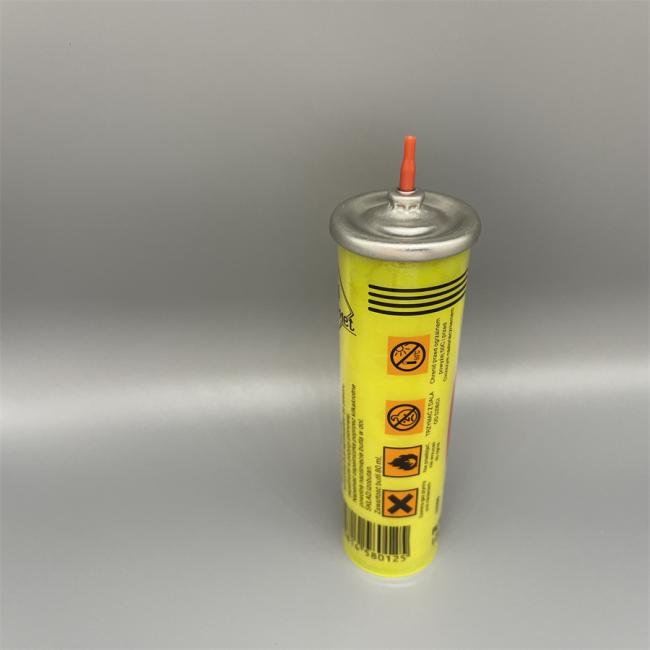 Close-up of precision refill valve mechanism