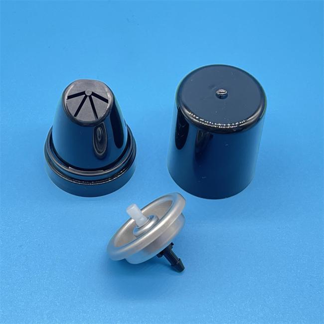 Professional hair stylist using mousse with inverted valve system