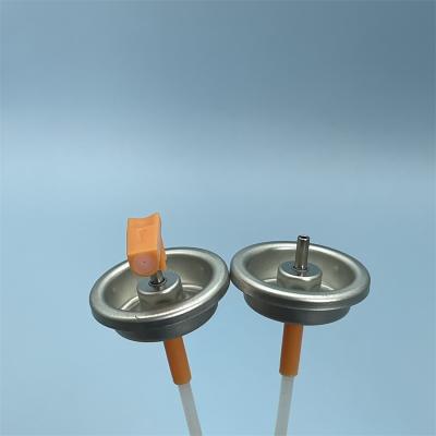 China Precision 1 Inch Metered Aerosol Valve with Adjustable Spray Rate and Customizable Actuator Color for sale