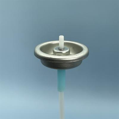 China 1 Inch Metered Aerosol Valve with Measured Dispensing System and Customizable Actuator Color for sale