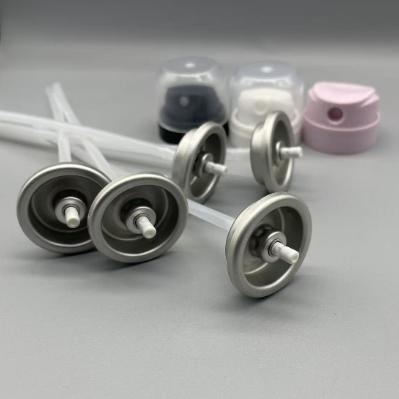 China One Inch Aerosol Valve for Powder-Based Dry Shampoo with Tinplate Construction for sale