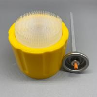 China Foam Cleaner Aerosol Valve with Brush Cap 25.4 mm Continuous Spray for Car Seat Cleaning for sale