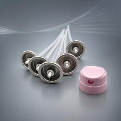 China Root-Focused Aerosol Valve for Dry Shampoo with Tinplate Material, Upright or Inverted Use, and Even Dispensing for sale