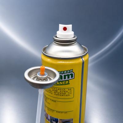 China Rich-Lather Aerosol Foam Cleaner Valve with Cling Foam Technology, Chemical-Resistant Materials, and High-Density Foam for sale