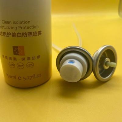 China Water-Resistant Sunscreen Aerosol Valve with Consistent Particle Coverage and Leak-Proof Seal for sale