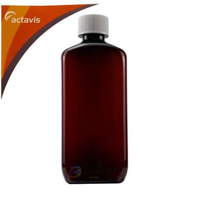 China Food Industrial 16oz Pet Square Plastic Bottle for Liquid Medicine Wockhardt Akorn Actavis TEVA TRIS Nostrum Fast Shipment for sale