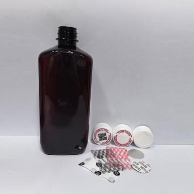 China 500ml Square PET Amber Oblong Arch Cough Syrup Bottle Offering CRC Screw Cap and Foil Seal Suitable for Liquid Medicines for sale