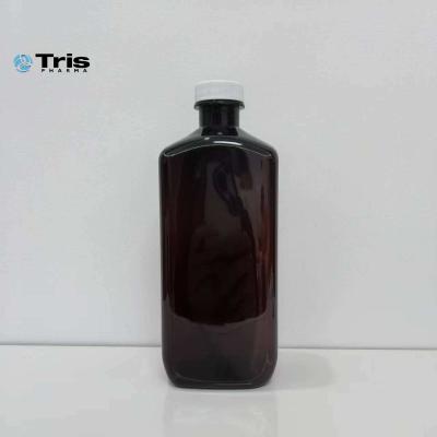 China Medical Packing 500ml PET Amber Plastic Bottles Featuring 28-400 Small Screw Cap Suitable for Liquid Medicines Like Tris for sale