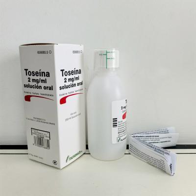 China Empty 250ml 8oz Toseina Portugal Version Frosted Pe Plastic Pharmaceutical Bottle with Crc Resistance Cap No Liquid for sale
