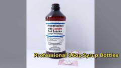 16oz Empty Syrup Bottles with Child Resistant Caps