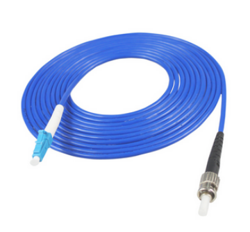 Armoured LC/PC to ST/UPC Fiber Patch Cord