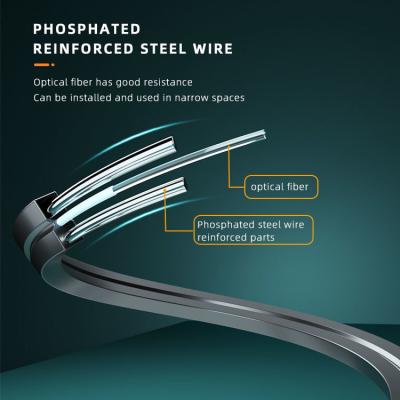 Cina SM G652D G657A GJXH Indoor Optical Fiber Cable With LSZH Jacket 2 Core in vendita