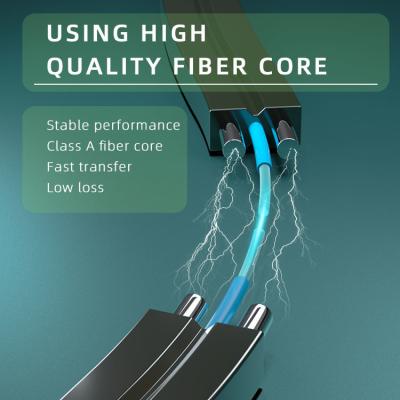 Cina SM G652D G657A GJXH Indoor Optical Fiber Cable With LSZH Jacket 2 Core in vendita