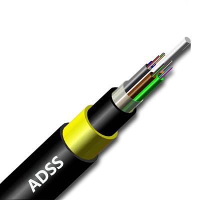China Outdoor Double Jacket ADSS Fiber Optical Cable G.652D/G657A1/G657A2 for sale
