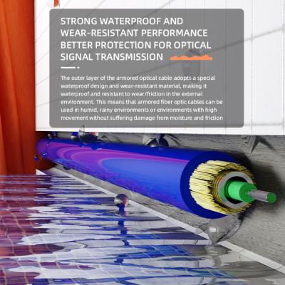 Cina HXCOWO Armoured Fibre Optic Cable Anti Rat Bite Armored Fiber Cable in vendita