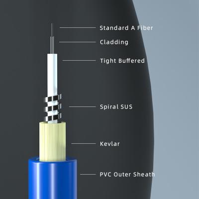 Cina Fiber Type Single Fiber Single Mode Armored Patch Cord SC-UPC/SC-UPC Blue 9/125um in vendita