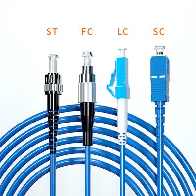 Cina Fiber Type Single Fiber Single Mode Armored Patch Cord SC-UPC/SC-UPC Blue 9/125um in vendita