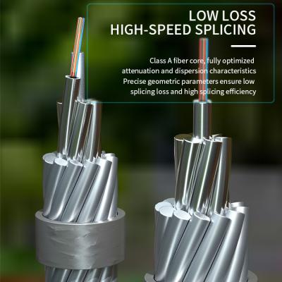 Cina 24 48 Core SM Fiber Optic Cable Outdoor Photoelectric Composite Cable in vendita