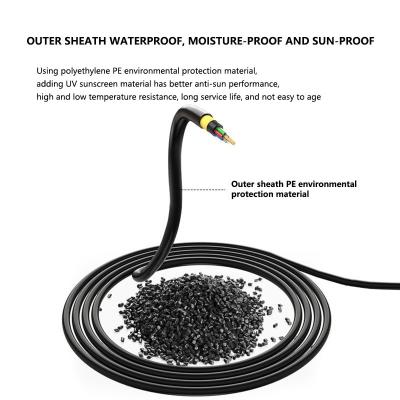 China Single Mode ADSS Fiber Cable G657A Outdoor Self Supporting Aerial Fiber Cable à venda