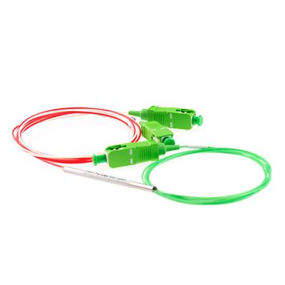 China FTTH FTTX HX 1x2 PLC Splitter LC SC ST FC 1260nm-1650nm Fiber Optic Cable Splitter for sale