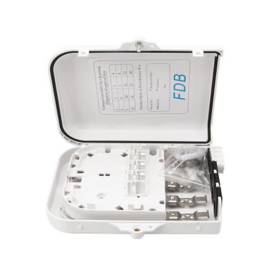 China Black White OEM Fiber Optic Distribution Box FTTX 8 Core With 1 8 PLC Splitter zu verkaufen
