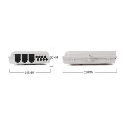 China Black White OEM Fiber Optic Distribution Box FTTX 8 Core With 1 8 PLC Splitter zu verkaufen