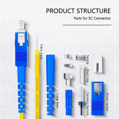 China Fiber Optic Patch Cord LC UPC/LC UPC 2.0mm PVC OFNR 9/125 Single Mode Fiber Optic Cable Patch for sale