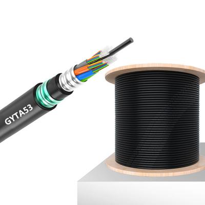 China Moistureproof Outdoor Armored Fiber Optic Cable Black Outdoor Rated Fiber à venda