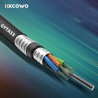 Cina HDPE Jacket Fibre Optic Cable Armoured RoHS Outdoor Rated Fiber Optic Cable in vendita