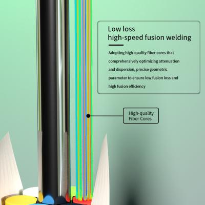 Cina HDPE Jacket Fibre Optic Cable Armoured RoHS Outdoor Rated Fiber Optic Cable in vendita