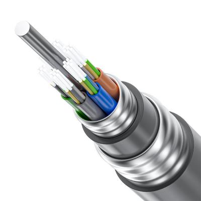 China GYTA53/GYTA/GYTS Black Outdoor Fiber Optic Cable For Underground Direct Buried Duct à venda