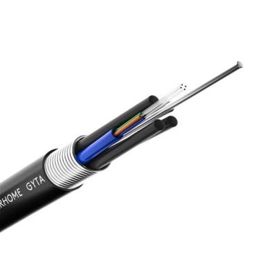 China SM/MM/OM3 Direct Burial Fiber Optic Cable Double Sheath Direct Buried Cable for sale
