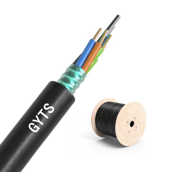 Quality Customized Cores Outdoor Armored Fiber Optic Cable with OM1-OM4 Fiber and Temperature Resistance (-40°C to +70°C) for sale