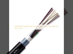 OEM ODM Single Mode Armored Fiber Cable HXCOWO 6 8 12 24 Core