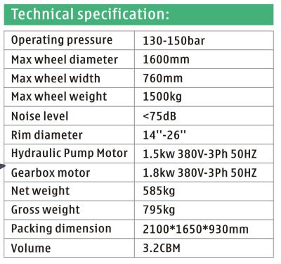 Cina Commutatore di Tiro del camion del diametro di Techviewer 1600mm in vendita