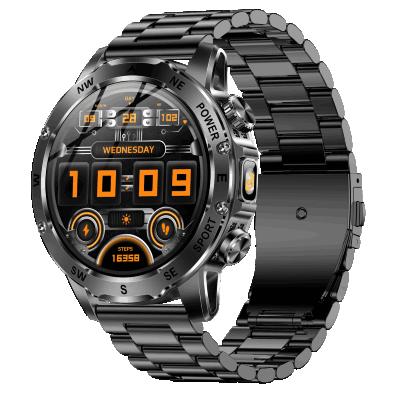 China Support OEM & ODM | IP68 Waterproof Tactical Built-in Compass 800mAh Round Dial Smart Watch For Men for sale