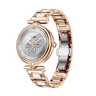 China Support OEM & ODM | Mini Slim Diamond 1.09 inch IPS Display BT5.0 Calling IP67 Waterproof Ladies Smart Watch for sale