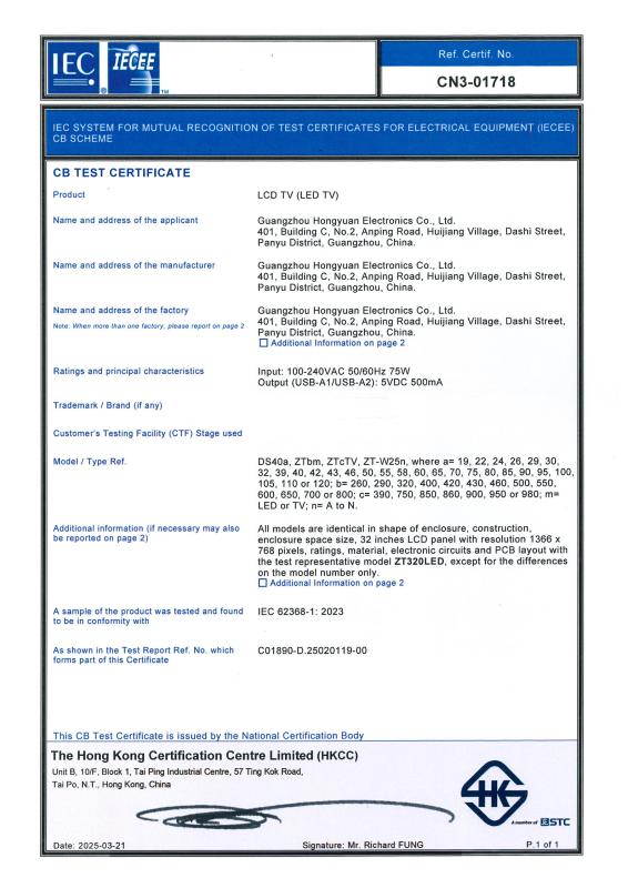 CB - Guangzhou Hongyuan Electronics Co., Ltd.