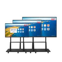 China 55in 4K UHD Interactive Touch Screen LED Panel Dual OS Android 8.0 Windows 10 Pro for Teaching for sale