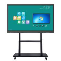 China 55in 4K UHD Interactive Touch Screen LED Panel Dual OS Android 8.0 Windows 10 Pro for Teaching for sale