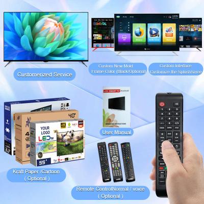 China 4K UHD Android Smart TV de 50 a 75 pulgadas OEM pantalla LED personalizable en venta