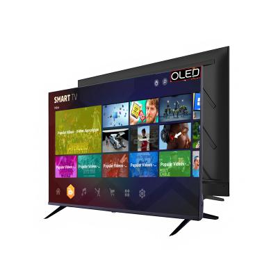 China Frameless Border 65Inch QLED TV 4K Android TV With Stand Base for sale