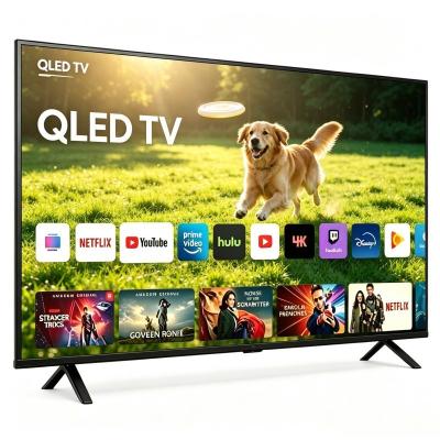 China 32 75 Inch 4K Smart QLED TV Giant Screen Home Theater Experience for sale
