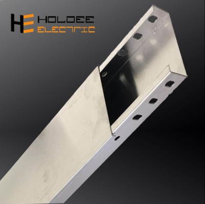 China China Factory High Quality NEMA Standard 300mm ZN/AL Slotted Type Cable Trays For Cable Management Manufacturer for sale