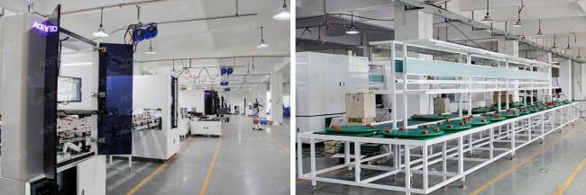 Complete battery pack assembly line operational view