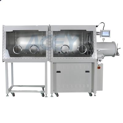 China Double Station Stainless Steel Vacuum Glove Box with Gas Purification System for sale