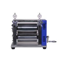 China Lab Adjustable Manual Vertical Roller Press Lithium Battery Electrode Roller for sale