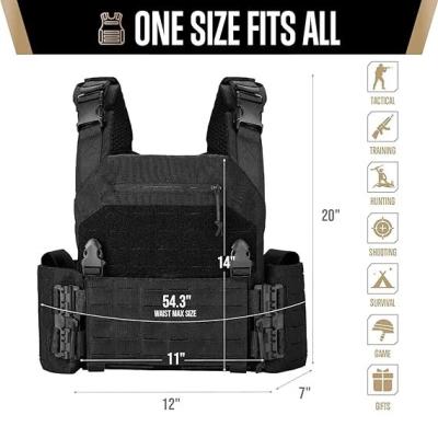 China Black Tactical Bulletproof Vest Anti Cut Fabric PVC Bulletproof Body Armor for sale