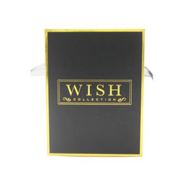 China Wholesale gift  packaging lid and bottom box golden stamping with lace and satins for sale