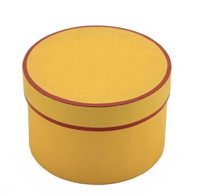 China Yellow  Special Paper No Logo Printing Costom Cylinder Box With Lid for sale